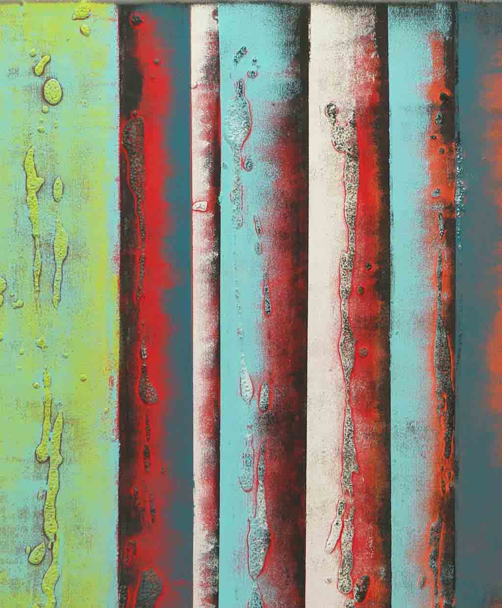 Yellow panels - Painting created by Ronald Hunter