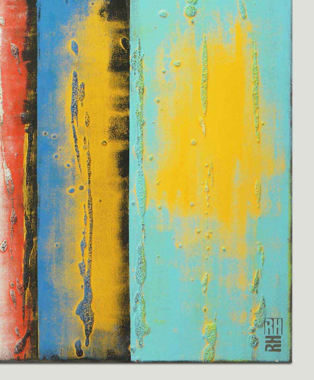Yellow panels - Painting created by Ronald Hunter