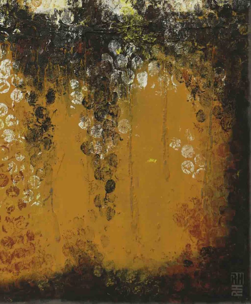 Boiling Bubbles Camel & Yellow - Ronald Hunter