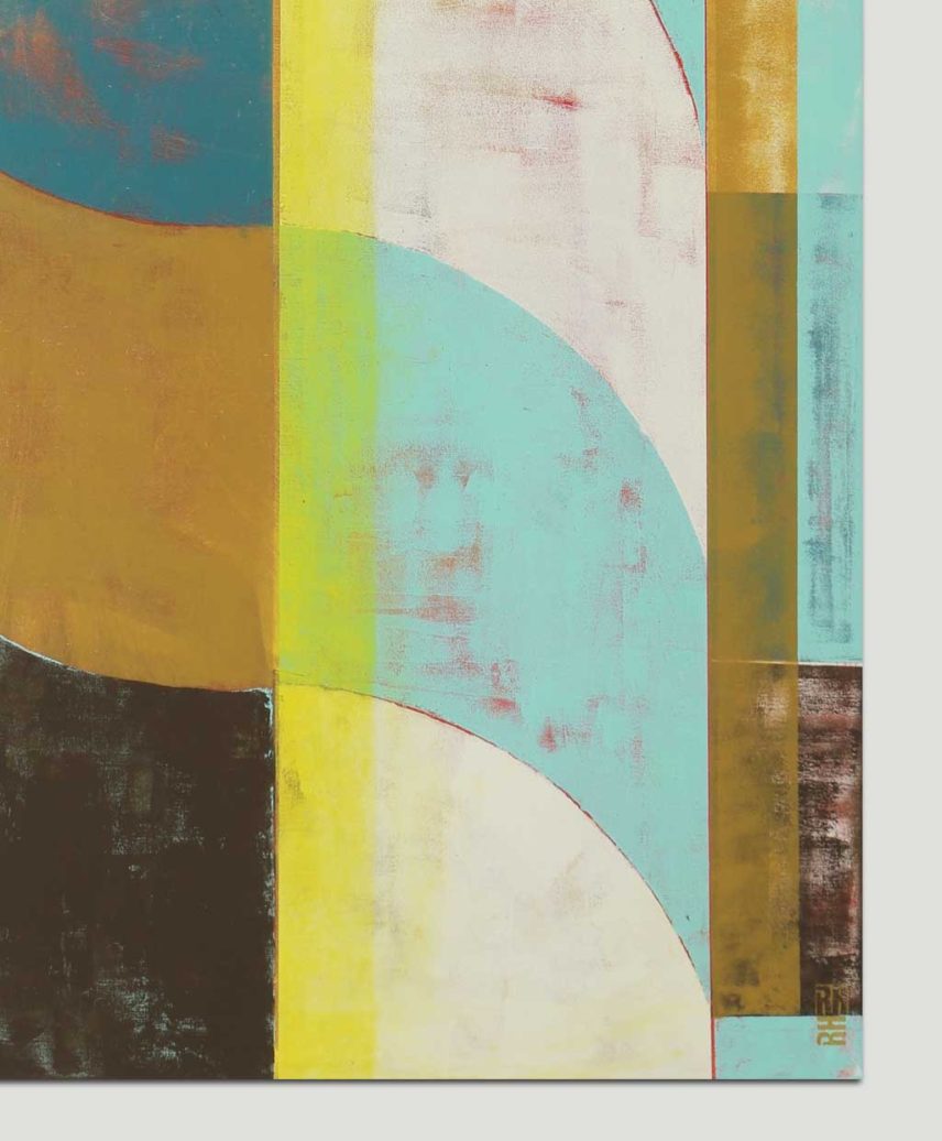 Circle in Circle Turquoise Light - Ronald Hunter