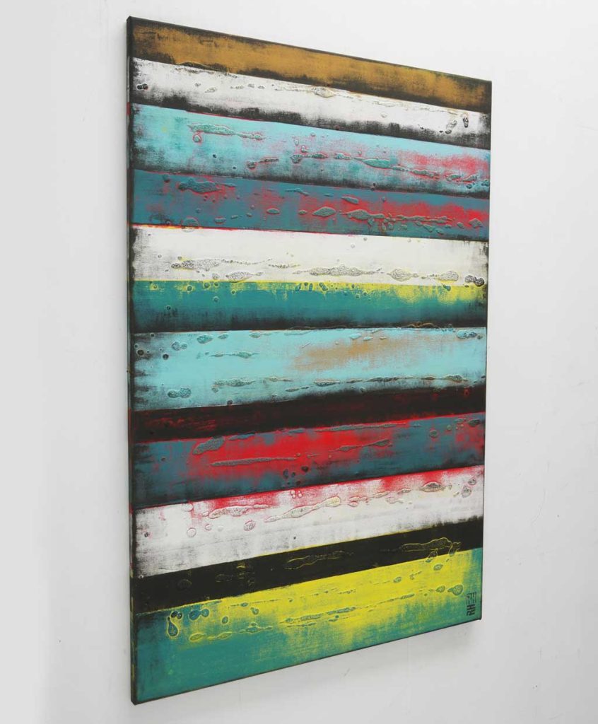 Turquoise Panels Vertical - Ronald Hunter