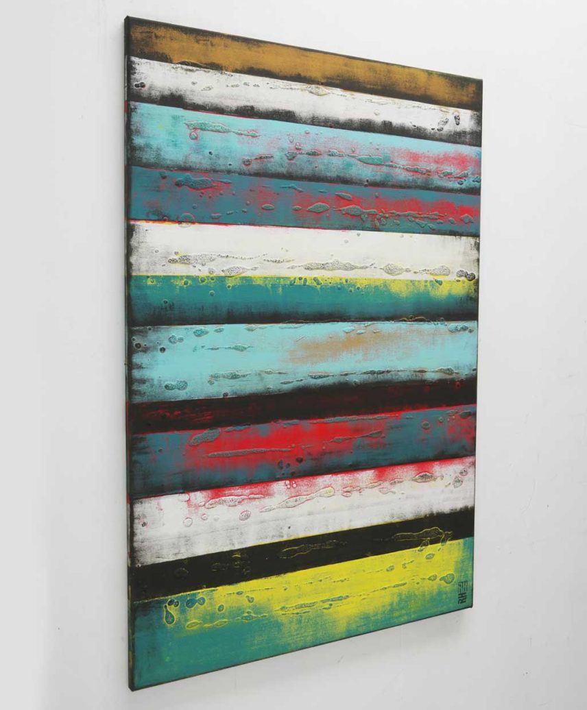 Turquoise Panels Vertical - Ronald Hunter