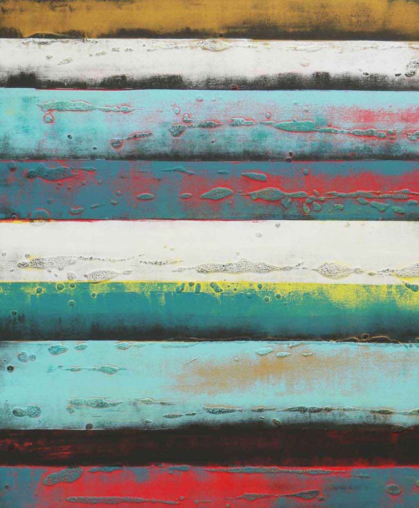 Turquoise Panels Vertical - Ronald Hunter
