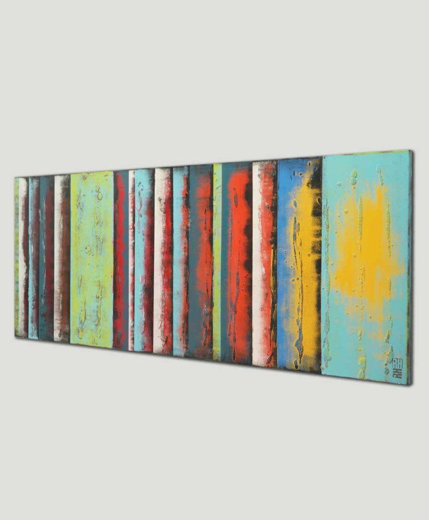 Yellow panels - Painting created by Ronald Hunter